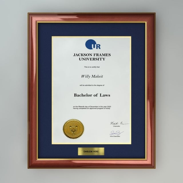 Single degree or certificate frames | Jackson Frames